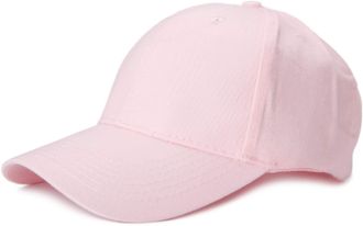 styleBREAKER Unisex 6-Panel Baseball Cap | gebürstete Baumwolle | Klettverschluss verstellbar | einfarbiges Basecap für Damen und Herren, Farbe:Rose