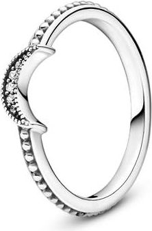 Pandora Pandora Passions Bague Croissant de Lune Scintillant en argent sterling avec zircones cubiques transparentes, taille 54