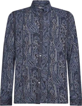 Etro Homme, Chemises, Multicolore, Taille: M Paisley Jacquard Piqu&eacute; Shirt