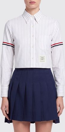 Thom Browne Gestreiftes Button-Down-Hemd aus Baumwollpopeline