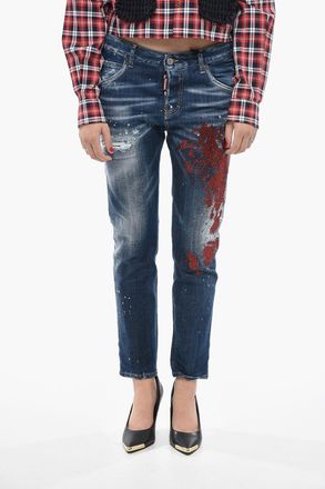 Dsquared2 Jeans im Vintage-Look COOL GIRL mit Strass 15cm Dsquared2