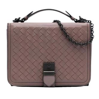Bottega Veneta Sac bandouli&egrave;re en cuir nappa tress&eacute; Pre-owned - Femme - Pre-owned - Violet - Taille: ONE Size