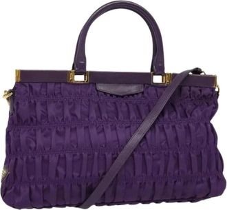 Prada Pre-owned Nylon sacs-main - Femme - Pre-owned - Violet - Taille: ONE Size