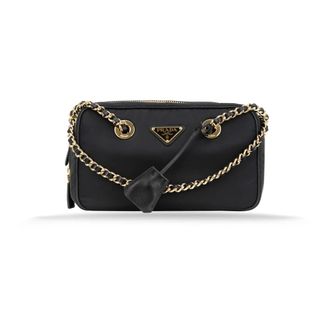 Prada Chice Schultertasche mit Lederbesatz - - Bags - Damen - Schwarzk - ONE SIZE