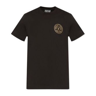 Versace Jeans Couture Homme, Tops, Noir, Taille: M T-shirt avec logo imprimé