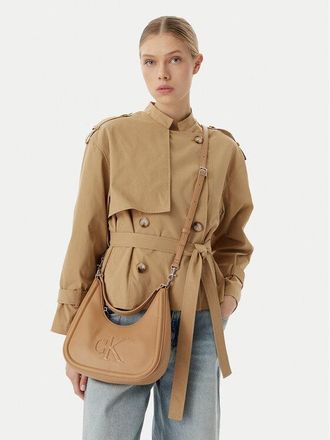 Calvin Klein Handtasche Bold Ck Small Crescent LV04F3561G Beige