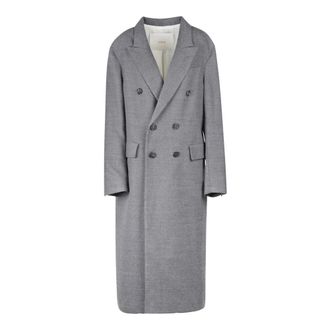 Jucca Femme, Manteaux, Gris, Taille: 40 FR Manteau crois&eacute; en flanelle