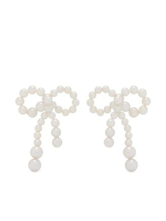 Sophie Bille Brahe boucles doreilles Rosette de Perles en or 14ct - Blanc