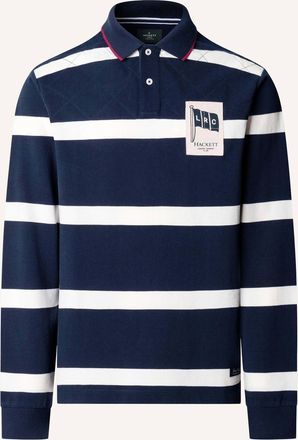 Hackett Poloshirt Heritage Lrc Str Pl Ls blau
