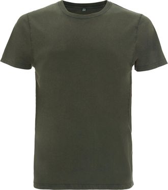 Life-Tree Shirt Organic Basic Washed Green