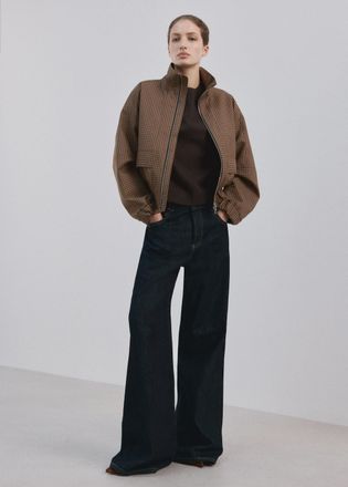 Mango Kurz&auml;rmliges Baumwoll-T-Shirt schokolade - Damen - XXS - MANGO