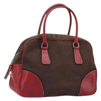 Prada Sac &agrave; main vintage en toile Pre-owned - Femme - Pre-owned - Brun - Taille: ONE Size