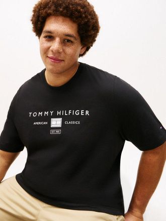 Tommy Hilfiger Big & Tall T-Shirt BT-BRAND LOVE MONO STACK Gro&szlig;e Gr&ouml;&szlig;en, aus Jersey mit Logo, normale Passform