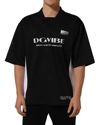 Dolce & Gabbana Mens Black Polyester Dgvib3 Oversized Jersey T-Shirt