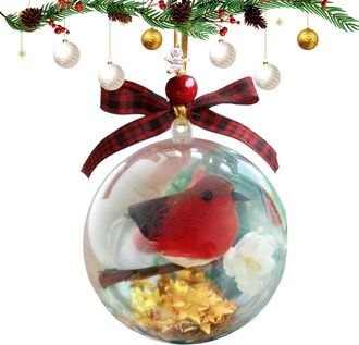 Generic Kolibri transparente Ornamentkugel - 3,54 Zoll kristallklar, robuste Glaskonstruktion, glatte Oberfl&auml;che mit vorh&auml;ngender Schlaufe | Perfekt f&uuml;r Weihn