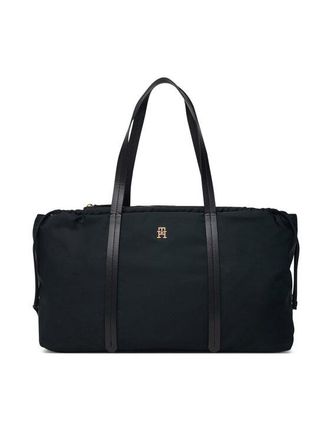 Tommy Hilfiger Handtasche Th Soft Nylon Hobo AW0AW18994 Schwarz