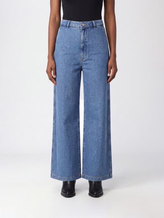 Sportmax High-Waist Wide-Leg Jeans aus Baumwolldenim mit aufgesetzten Taschen