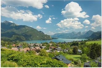 artboxONE Poster 45x30 cm Natur Wolfgangsee in Österreich - Bild wolfgangsee Alpen Austria