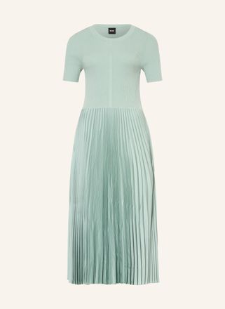 HUGO BOSS Kleid Fadridi Im Materialmix Mit Plissees gruen