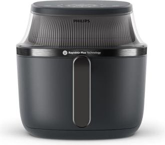 Philips Airfryer 3000 Series - Premium 6.2 L Hei&szlig;luftfritteuse mit Sichtfenster, RapidAir Plus Technologie, 90% weniger Fett, leicht zu reinigen, Touchscreen,