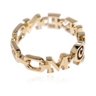 Alexander McQueen Ring mit Logo - - Accessories - Damen - Gelb - 52 MM