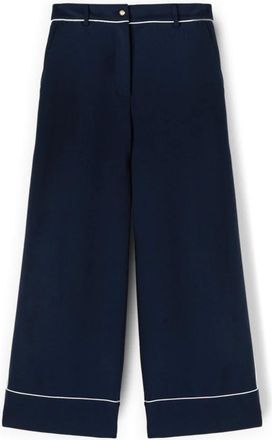 Motivi Femme, Pantalons, Bleu, Taille: 46 FR Pantalon Court &agrave; Profils Contrast&eacute;s