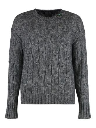 Max Mara Cabaret Pullover mit Zopfmuster - Grau