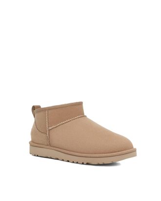 UGG Womens Ankle Boots Classic Ultra Mini Sand Leather