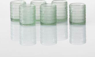 Fortessa Gl&auml;ser Set Jupiter (6er-Set) Universal Trinkgl&auml;ser im Vintage-Stil, Wassergl&auml;ser auch als Teelichthalter nutzbar, sp&uuml;lmaschinenfest, salbeigr&uuml;n (Sage)