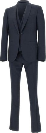 Corneliani Homme, Costumes, Bleu, Taille: XL Costume Trois Pi&egrave;ces en Laine