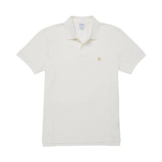 Brooks Brothers Slim-Fit Piqu&eacute;-Polohemd mit kurzen &Auml;rmeln - - Tops - Herren - Wei&szlig; - XL