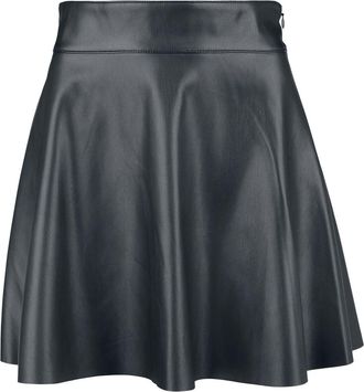 Noisy May NMandy PU HW Flared Skirt WVN NOOS Frauen Kurzer Rock schwarz L