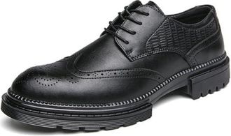 Generic Chaussures Habill&eacute;es pour Hommes Confortables Business D&eacute;contract&eacute; Oxfords pour Hommes Baskets en Cuir Habill&eacute;es pour Bureau, Mariage Formel,Noir,43 E