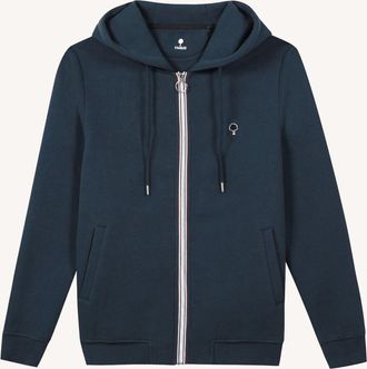 Faguo Sweat zippé bleu marine coton - MESNIL