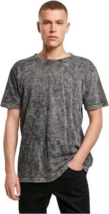 Build Your Brand Acid Washed Tee T-Shirt, Gris foncé, XXXXL Homme