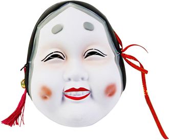 SOLUSTRE Japanische Kabuki Maske für Party aus Kunststoff Langlebig Mystische Makeup Party Requisite Geeignet für Kostüme und Festliche Anlässe