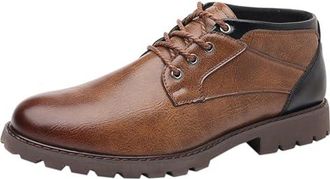 Generic MEIbax Chaussure Homme Derby Oxfords Chaussures HabilléEs Business Chaussure Cuir Dressing à Lacets Vintage Ajustement Confortable Couleur Unie Commer