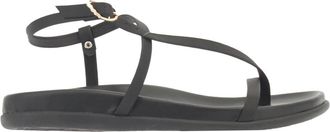 Ancient Greek Sandals Femme, Chaussures, Noir, Taille: 37 EU Asymmetric Flat Sandal