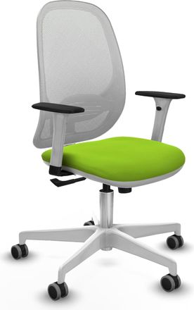Piqueras y Crespo B&uuml;rostuhl mit 1D-Armlehnen, h&ouml;henverstellbare Lendenwirbelst&uuml;tze, mit 3 Positionen und Schneideschaum, Wei&szlig;/Pistazie