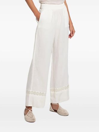 Greek Archaic Kori pantalon &agrave; broderies - Tons neutres