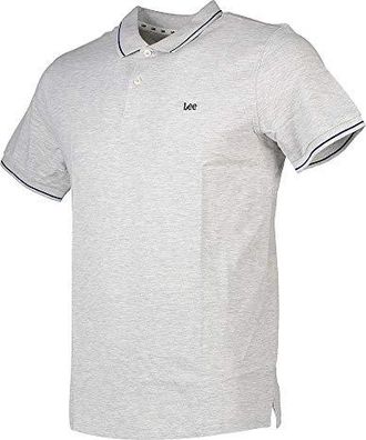Lee Pique Polo T-Shirt Homme, Ecru (Sharp Grey Mele 03), XL
