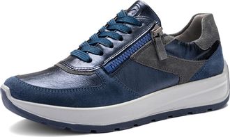 Ara Damen New York Sneaker, Saphir,BLAU,Graphit, 36 EU Weit