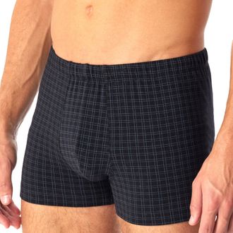 Schiesser Herren Shorts schwarz Baumwolle & Mix Gemustert