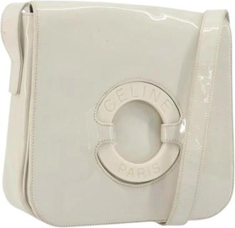 Celine Sac bandouli&egrave;re vintage en cuir verni doccasion - Femme - Pre-owned - Beige - Taille: ONE Size