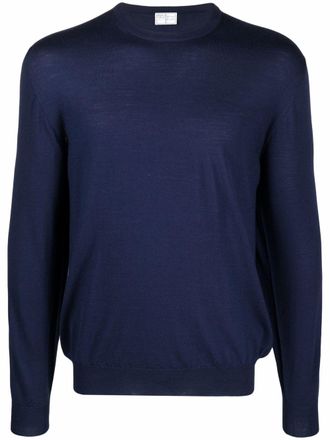 Fedeli pull en maille à col ras-de-cou - Bleu