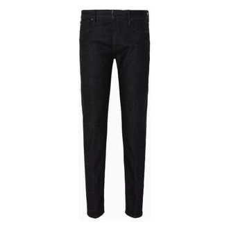 Emporio Armani Schwarze Denim-Jeans mit Vintage-Waschung - - Jeans - Herren - Schwarzk - W33