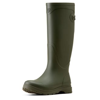 Ariat Womens Kelmarsh Rubber Boots in Olive, B Medium Width, Size 38.5, by Ariat