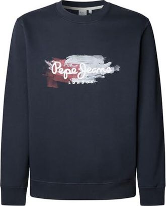 Pepe Jeans London Trey Crew Maillot de survêtement, Bleu (Dulwich Blue), XL Homme