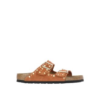 Birkenstock Nieten Wildleder Sandalen in Ziegelrot - - Shoes - Herren - Rot - 40 EU