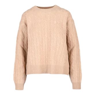 Ballantyne Woll Rundhals Pullover Sweater - - Knitwear - Damen - Beige - S